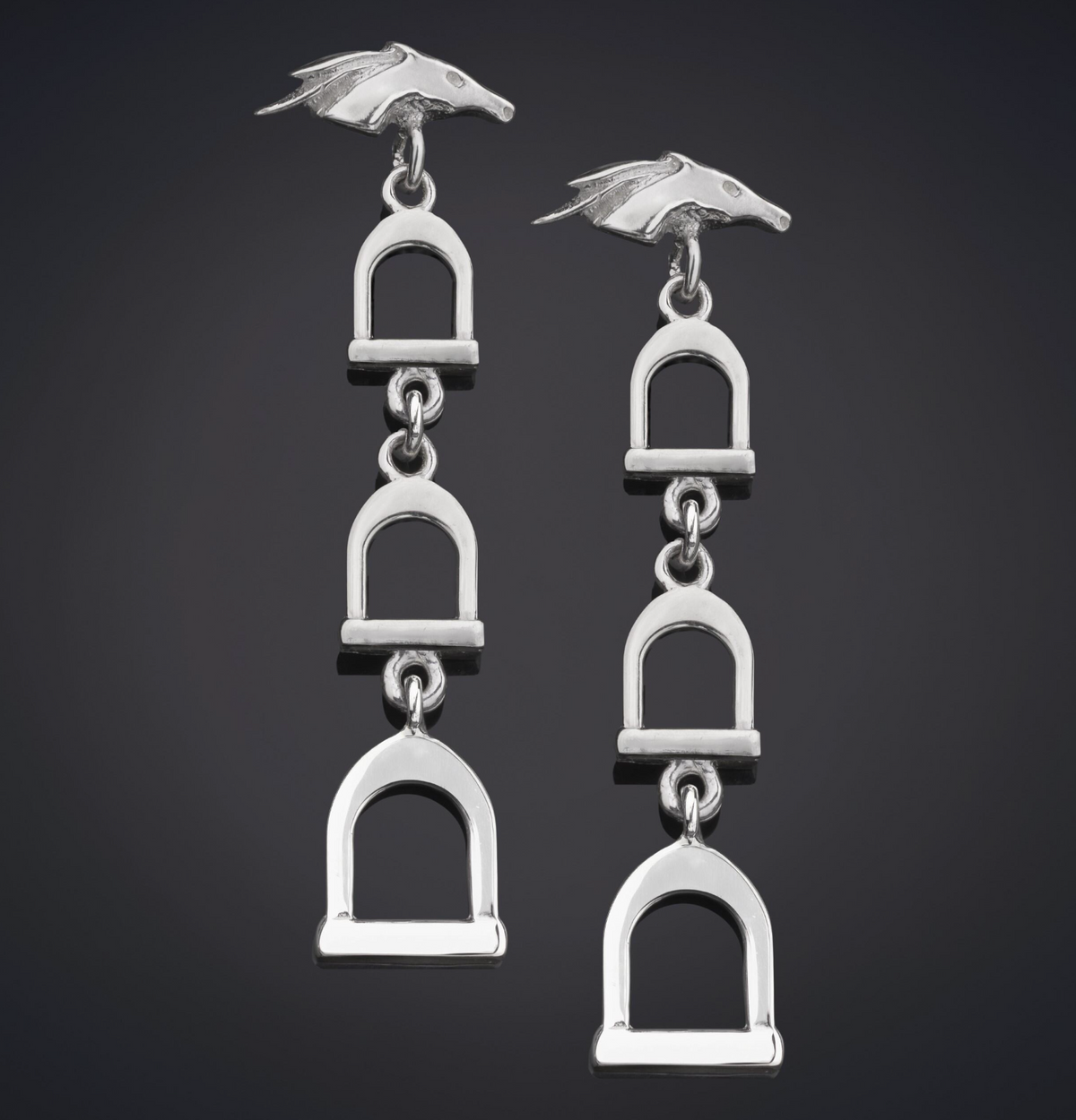 Libertas Triple Stirrups Earrings Sterling Silver – Casa Libertas